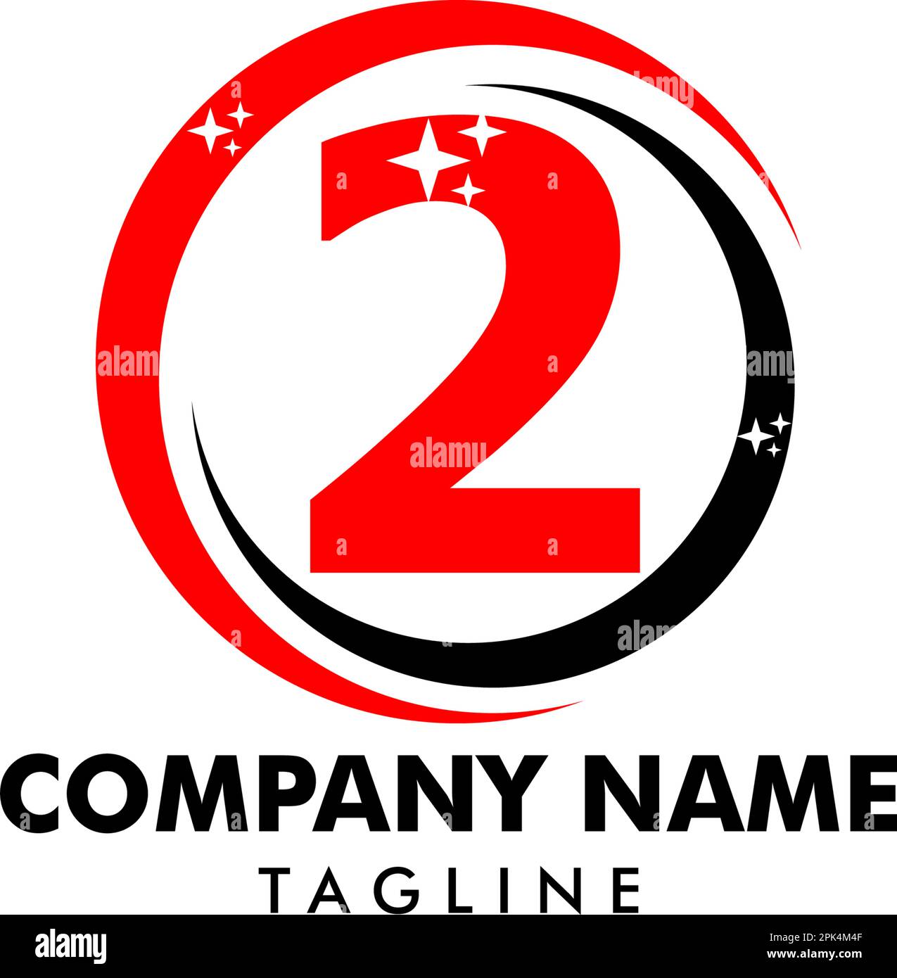 Number two logo, Logo 2 vector template Stock Vector Image & Art - Alamy