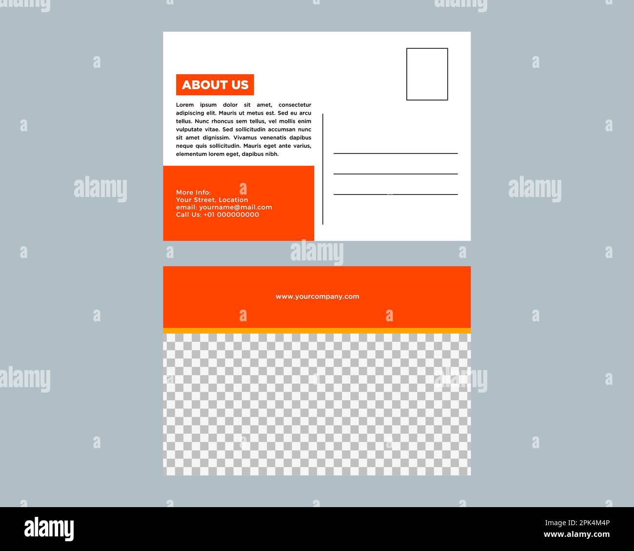 Post Card Design Vector Template Stock Vector Image & Art - Alamy