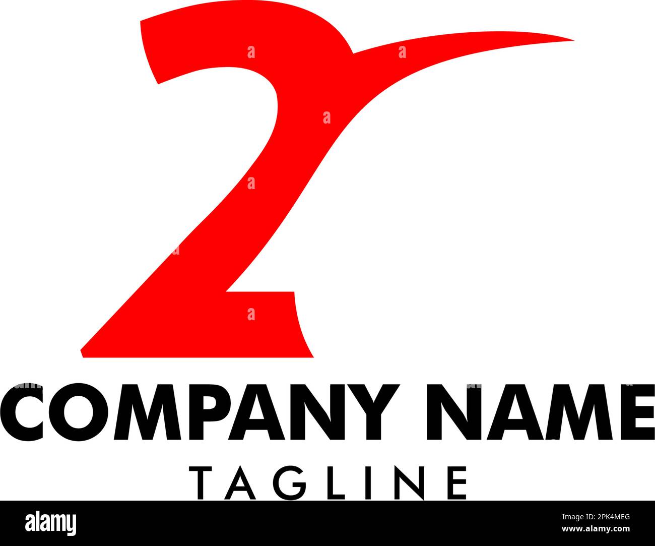 Number two logo, Logo 2 vector template Stock Vector Image & Art - Alamy