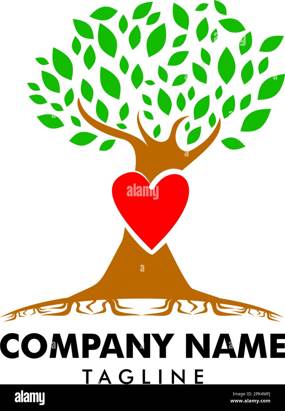 Love Tree Logo Template Design Stock Vector Image & Art - Alamy
