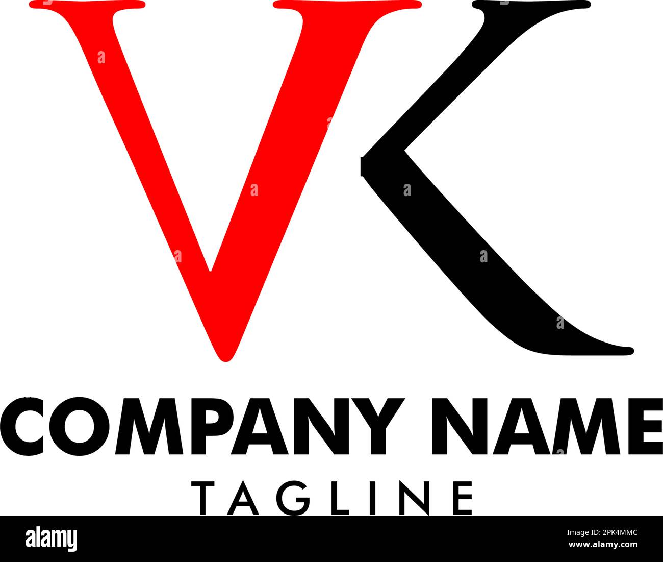 Initial Letter VK Logo Template Design Stock Vector Image & Art - Alamy