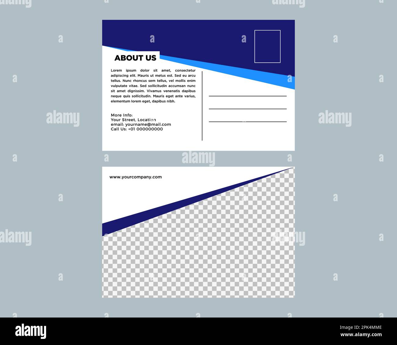 Post Card Design Vector Template Stock Vector Image & Art - Alamy