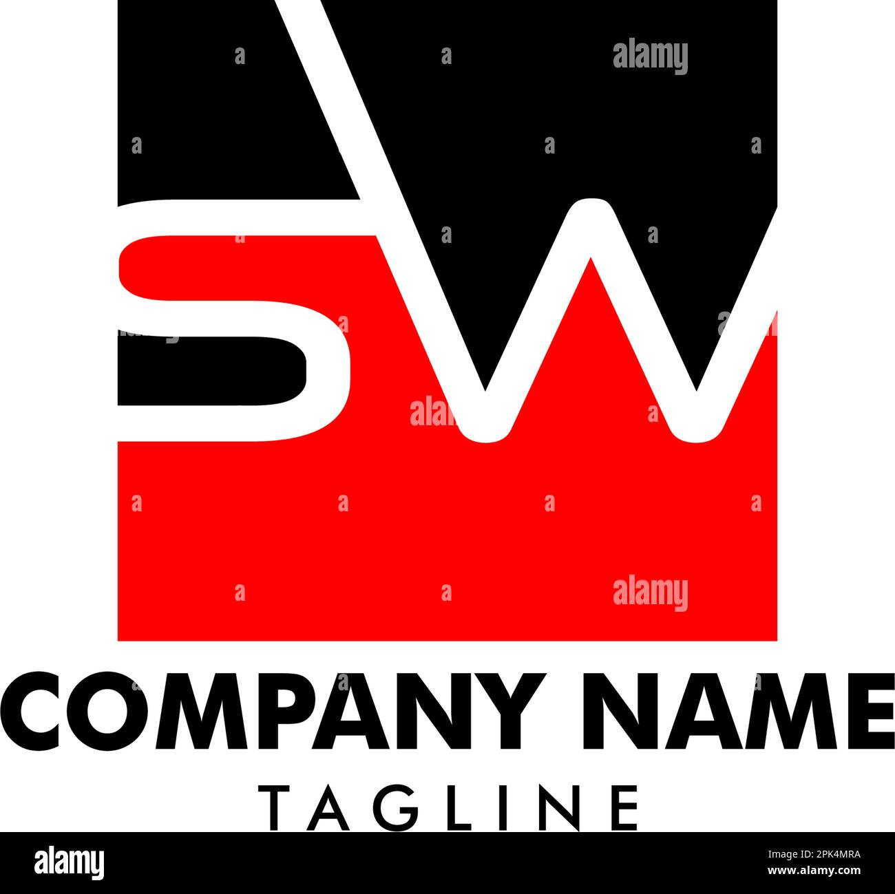 Initial Letter SW Logo Template Design Stock Vector Image & Art - Alamy