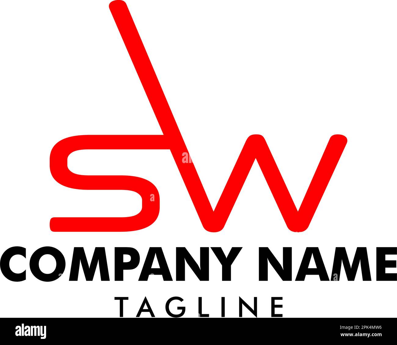 Initial Letter SW Logo Template Design Stock Vector Image & Art - Alamy