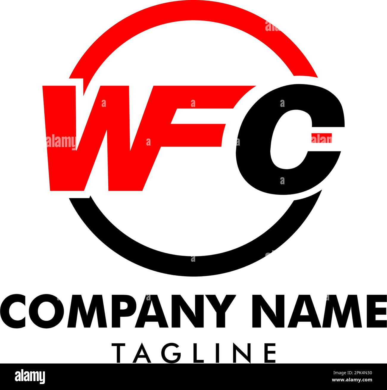 Initial Letter WFC Logo Template Design Stock Vector Image & Art - Alamy