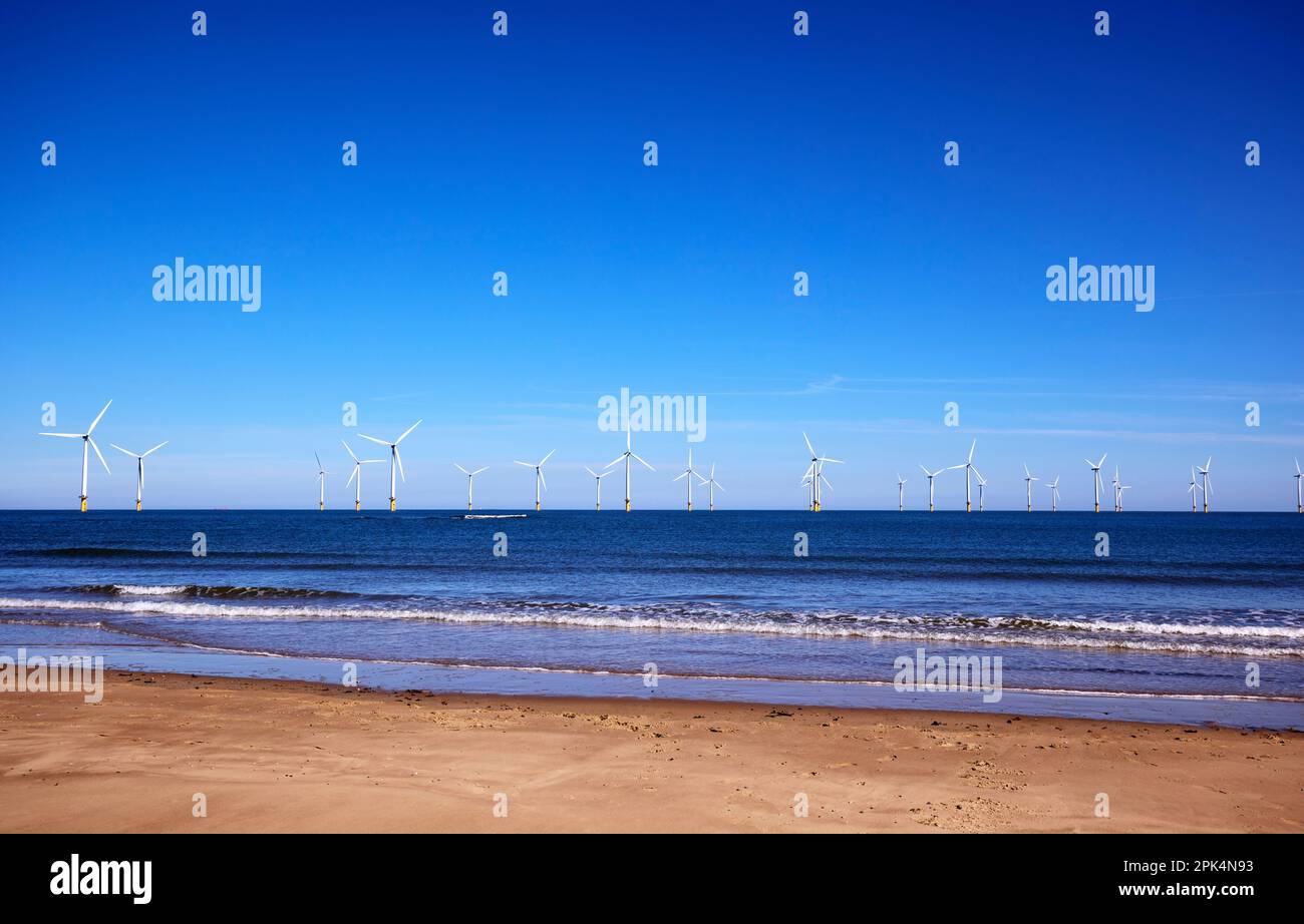 Offshore Windfarm Redcar Cleveland Stock Photo - Alamy