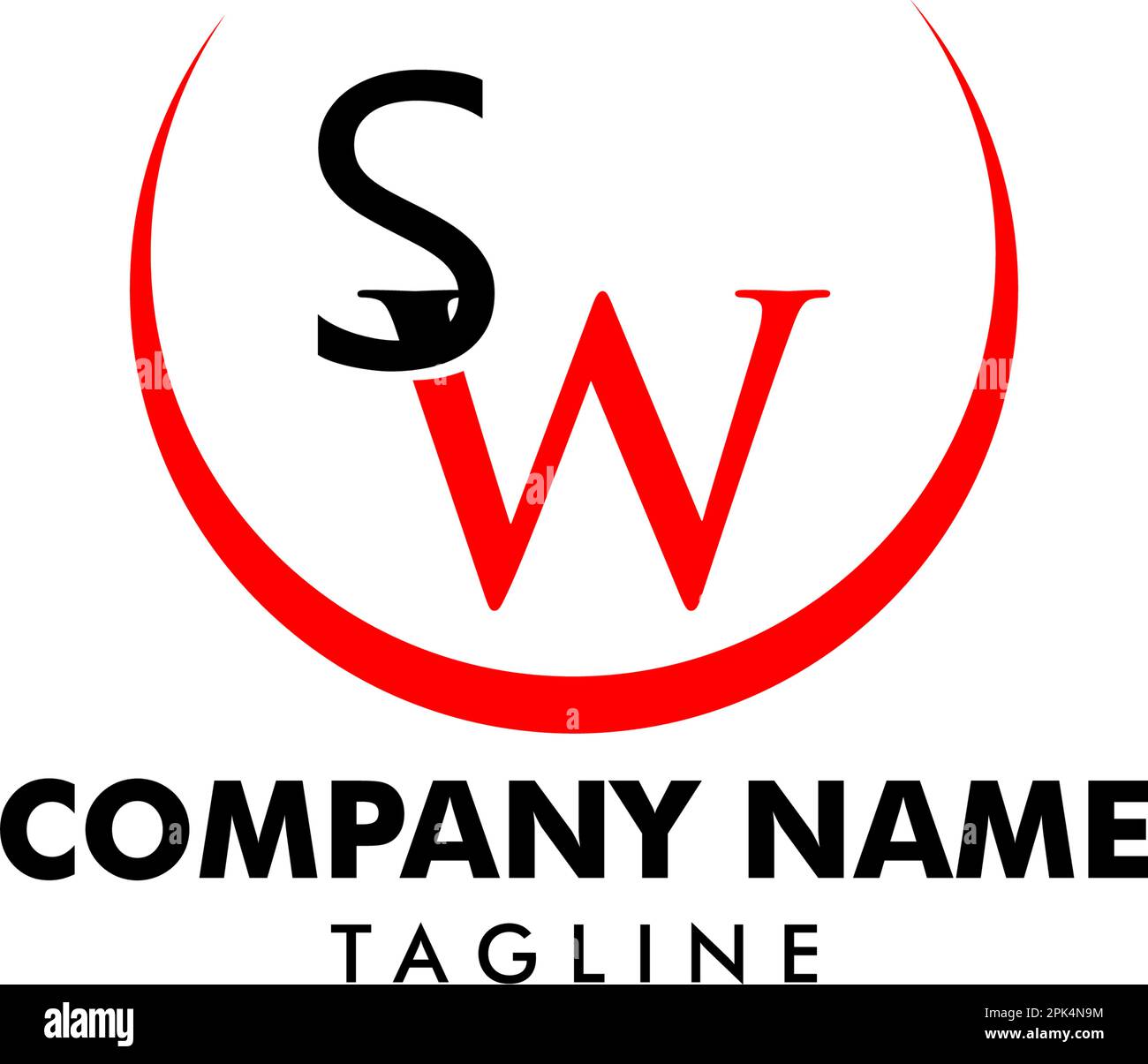 Initial Letter SW Logo Template Design Stock Vector Image & Art - Alamy