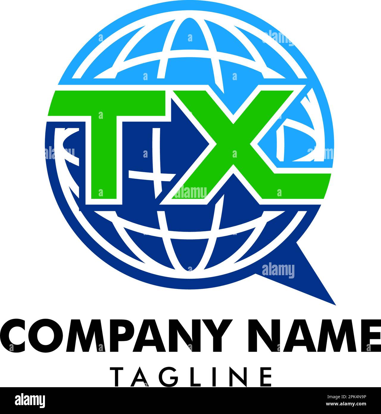 Initial Letter TX Bubble Talk Logo Template Vector Stock Vector Image ...