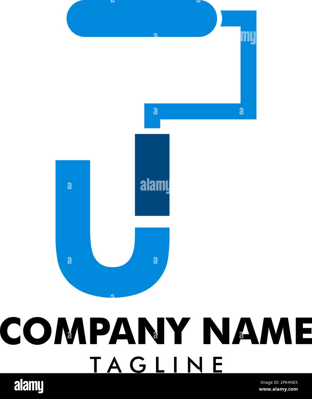 Initial letter U logo with paint brush Stock Vector Image & Art - Alamy