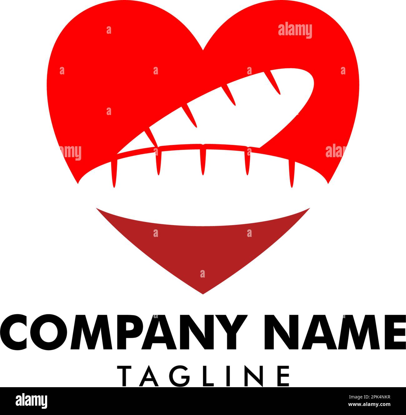 Love Bread Logo Template Design Vector Illustration Stock Vector Image ...