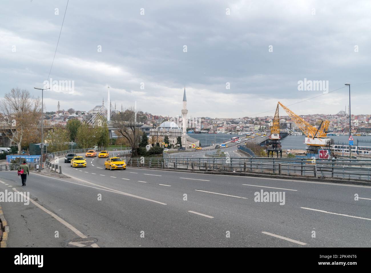 Istanbul, Turkey - December 11, 2022: Istanbul street view with Ataturk ...