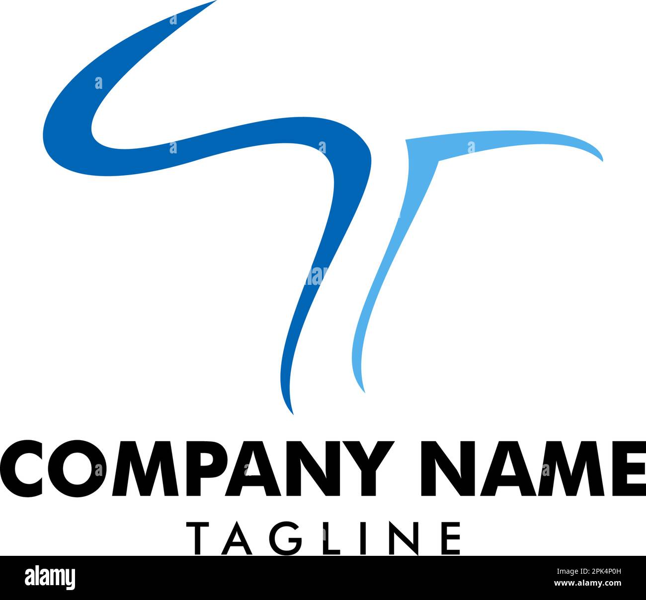 Initial Letter ST Logo Template Design Stock Vector Image & Art - Alamy