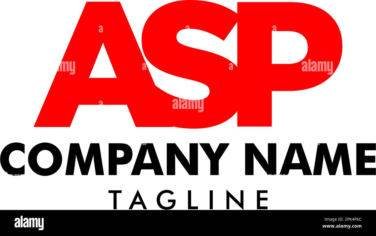Initial Letter ASP Logo Template Design Stock Vector Image & Art - Alamy