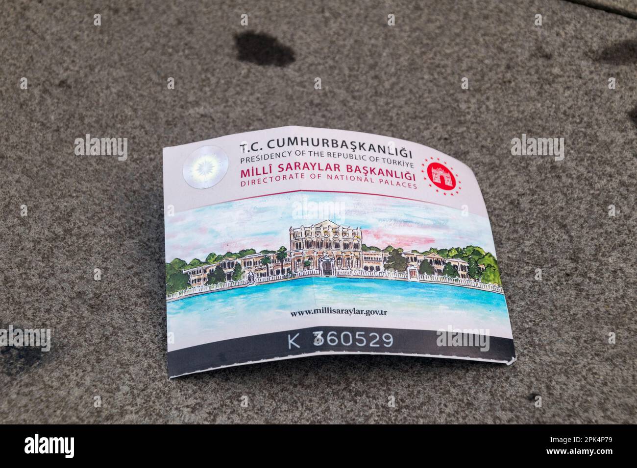 Istanbul, Turkey - December 11, 2022: Front view of ticket to ...