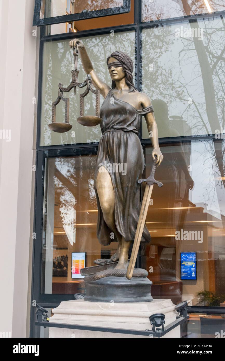 Istanbul, Turkey - December 11, 2022: Sculpture of Themis from Greek ...