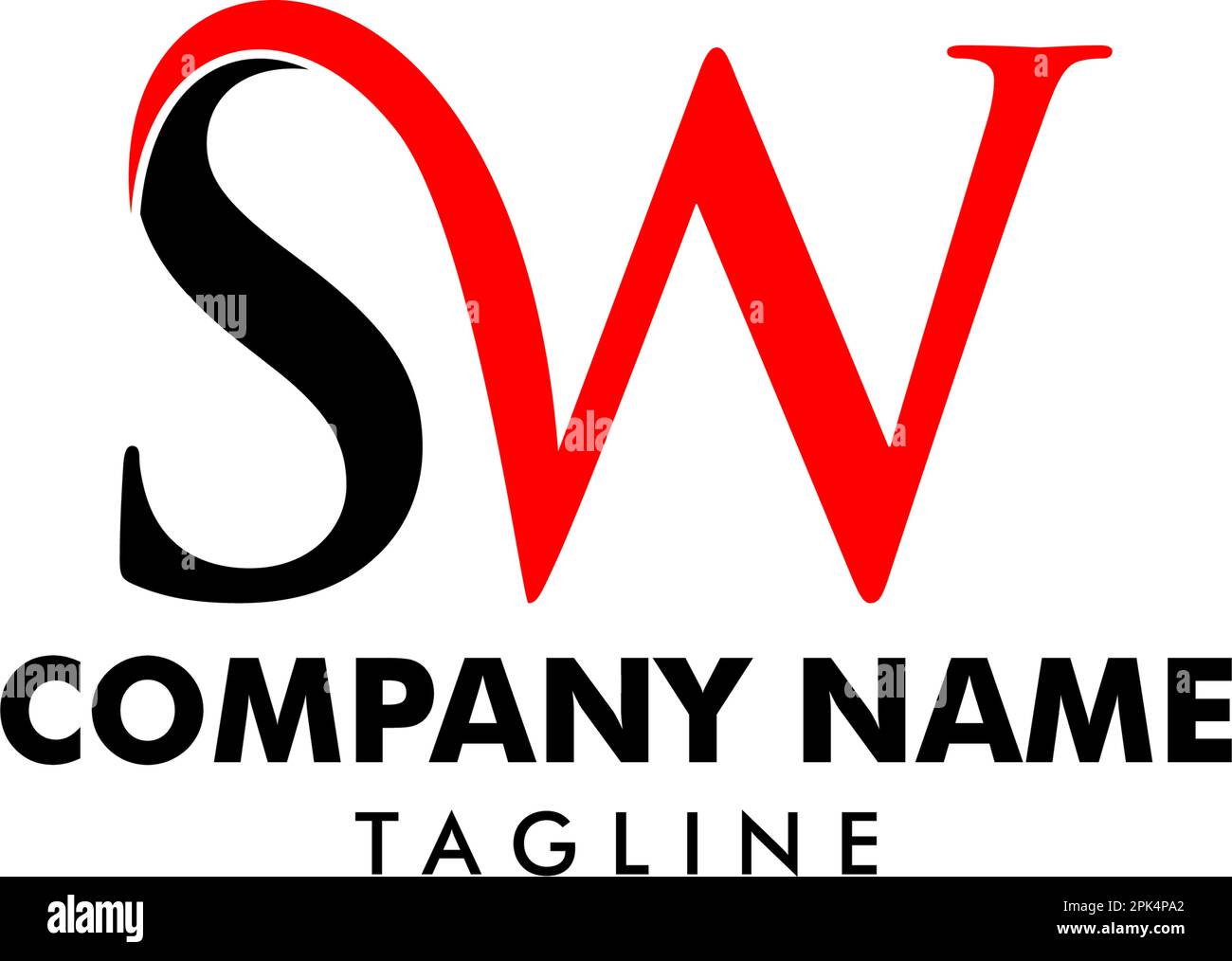 Initial Letter SW Logo Template Design Stock Vector Image & Art - Alamy