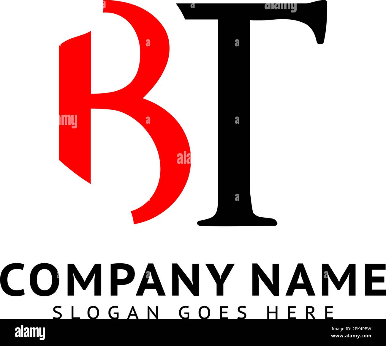 Initial Letter BT Logo Template Design Stock Vector Image & Art - Alamy