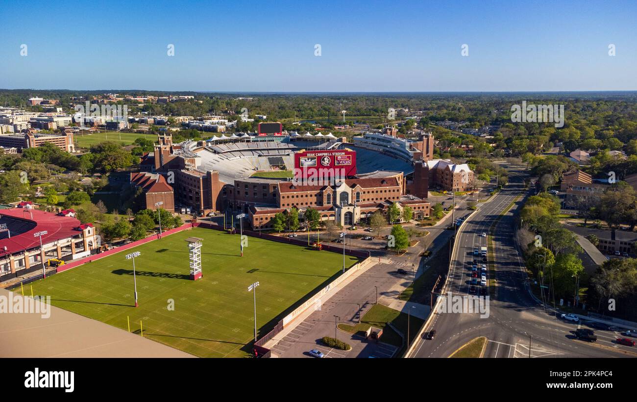 Tallahassee, FL - March 2023: Doak Campbell Stadium, and practice field ...