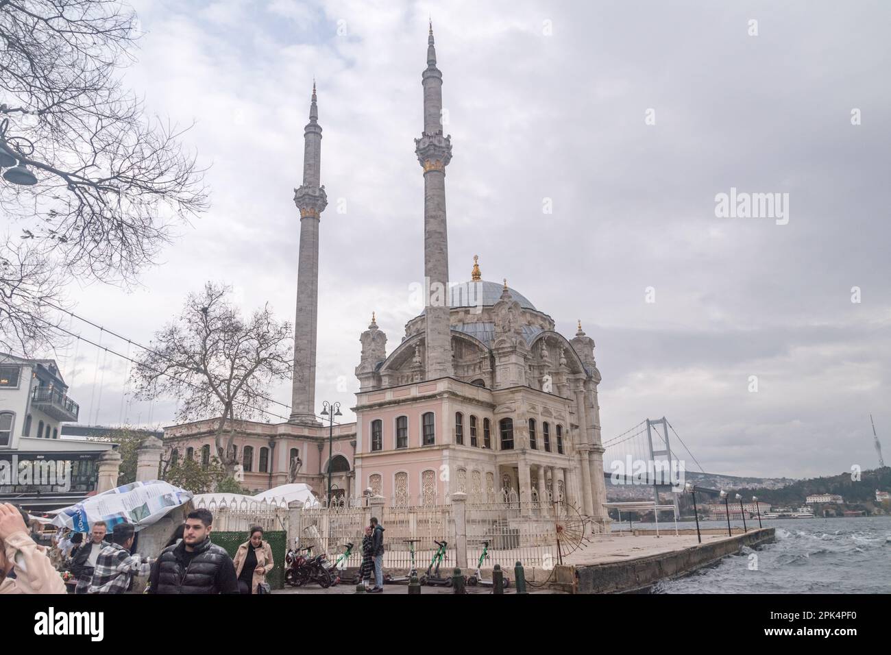 Istanbul, Turkey - December 11, 2022: Ortakoy Mosque or Buyuk Mecidiye ...