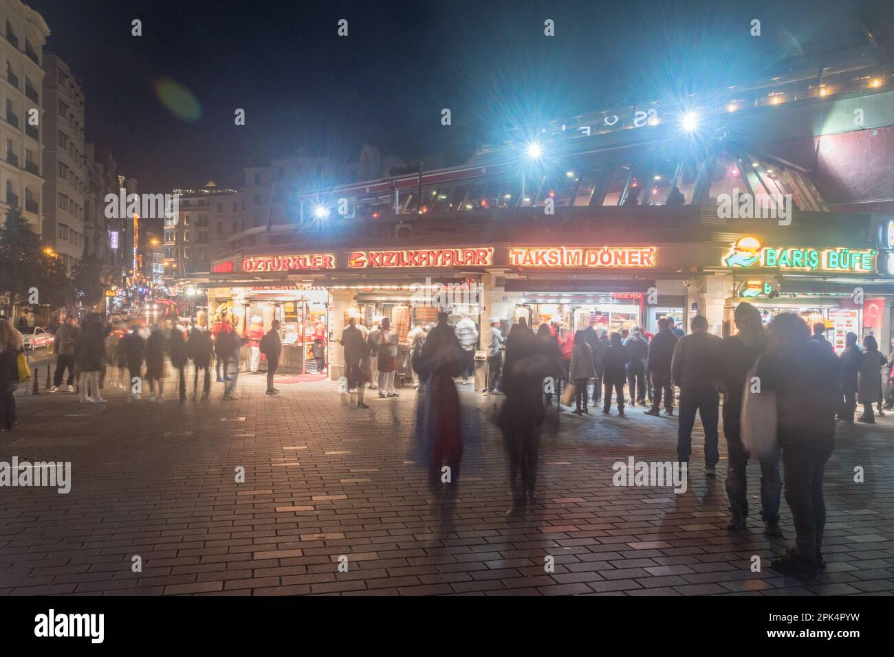 Istanbul, Turkey - December 11, 2022: Kebab fast foods at Taksim square ...