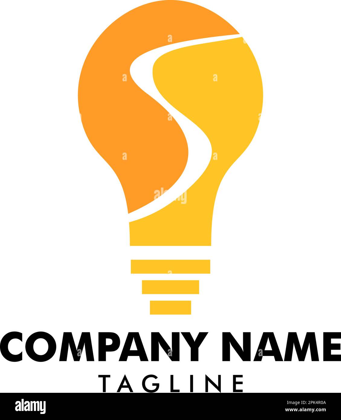 Initial Letter S with Creative Bulb Logo Vector Element Stock Vector ...