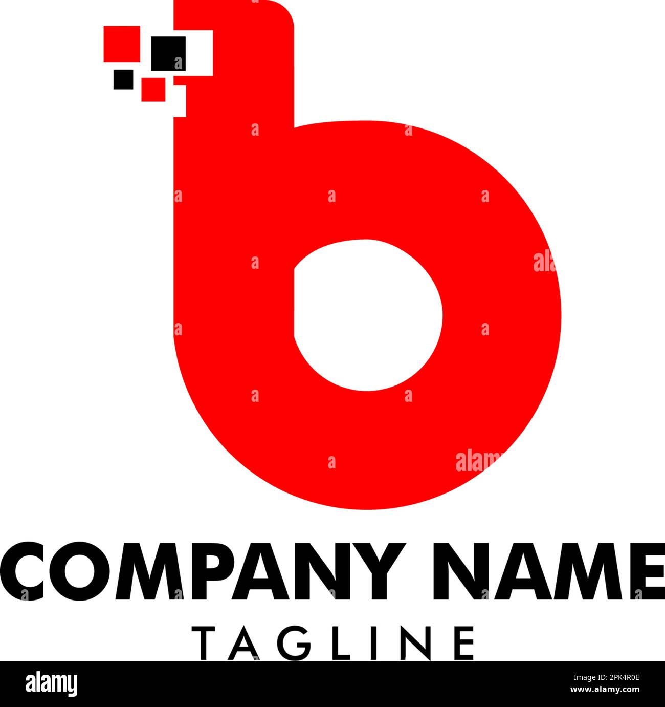 Initial Letter B Pixel Logo Design Element Stock Vector Image & Art - Alamy