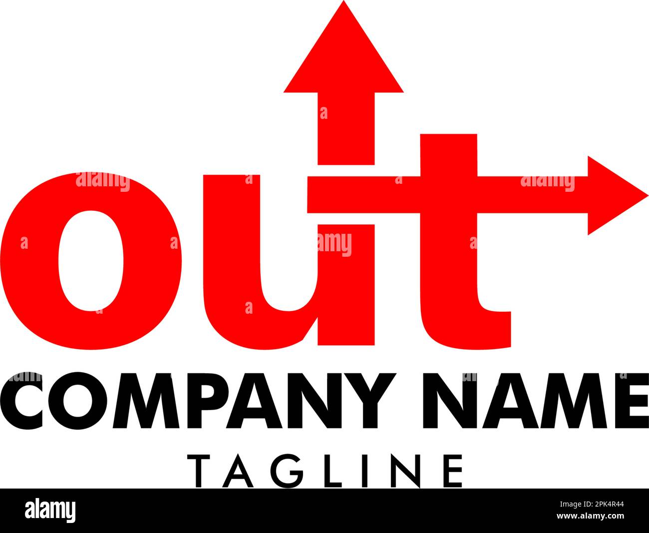 Initial Letter OUT Logo Template Design Stock Vector Image & Art - Alamy