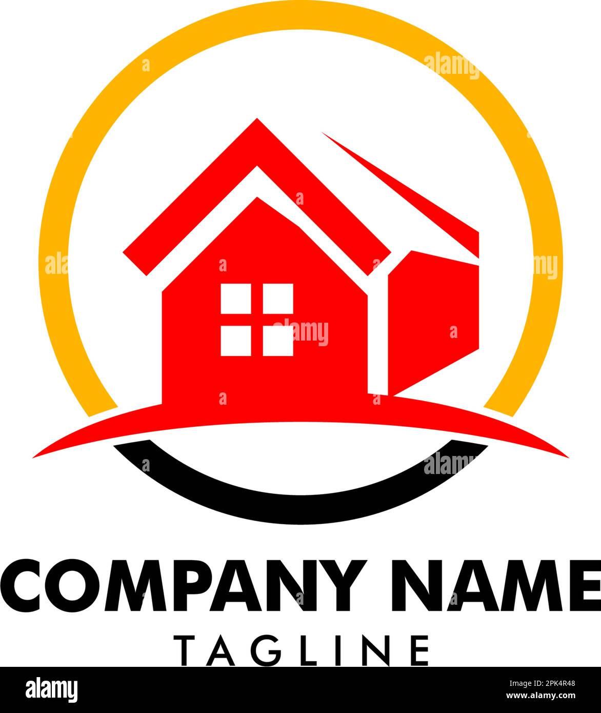 House Circle Logo Template Vector Illustration Design Stock Vector ...