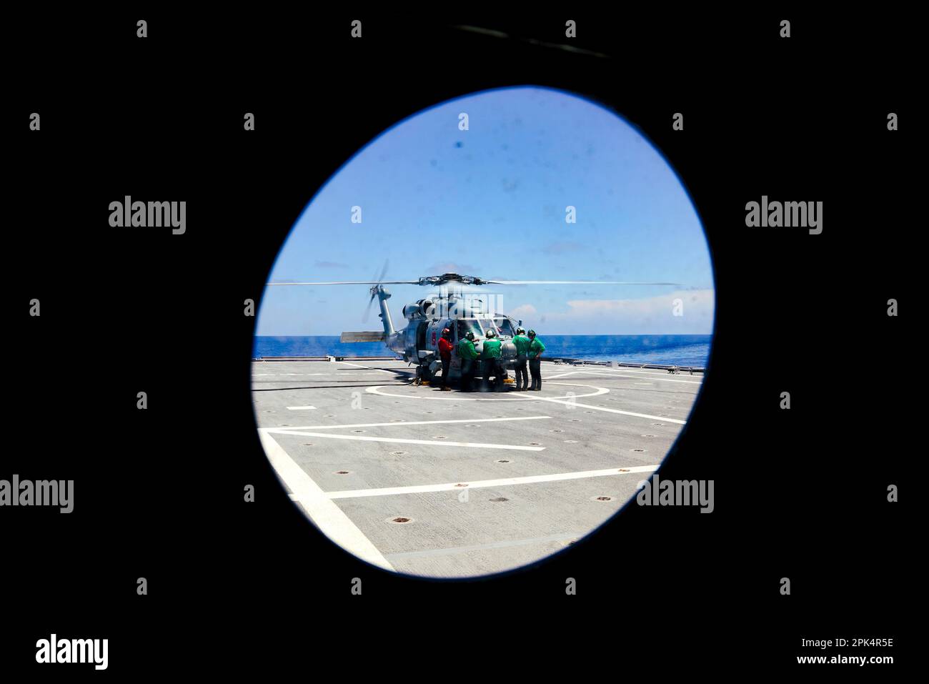 NATUNA SEA (Mar. 27, 2023) Sailors assigned to Helicopter Maritime ...