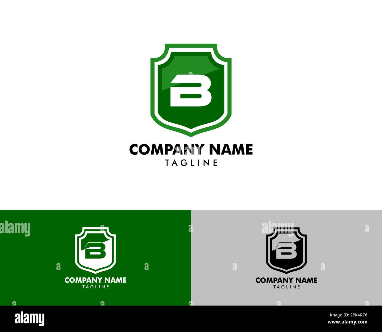 Initial Letter B Security Company Logo, Initial Letter of Security ...