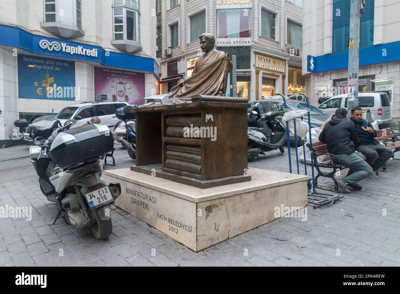 Istanbul, Turkey - December 10, 2022: Monument to Manifaturaci Draper ...