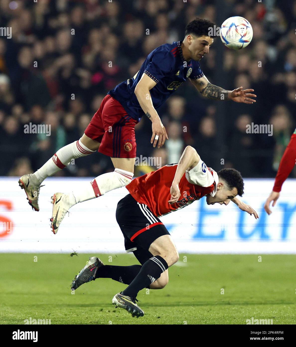 ROTTERDAM - (lr) Jorge Sanchez of Ajax, Oussama Idrissi of Feyenoord ...