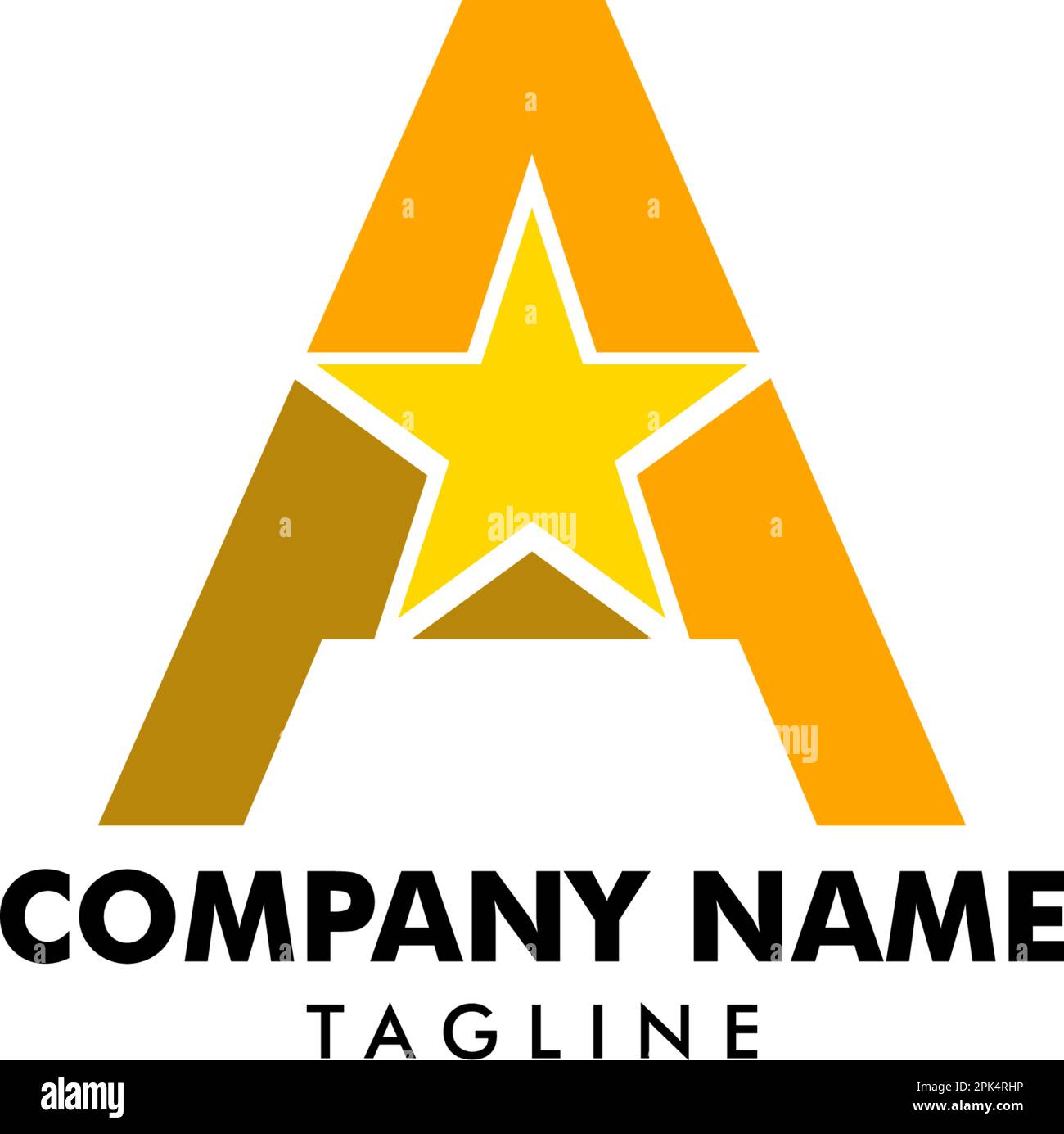 Initial Letter A Star Logo Design Stock Vector Image & Art - Alamy