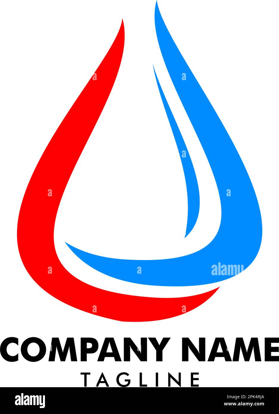 Flame and Water Logo Design, Plumbing and Heating Logo Design Template ...