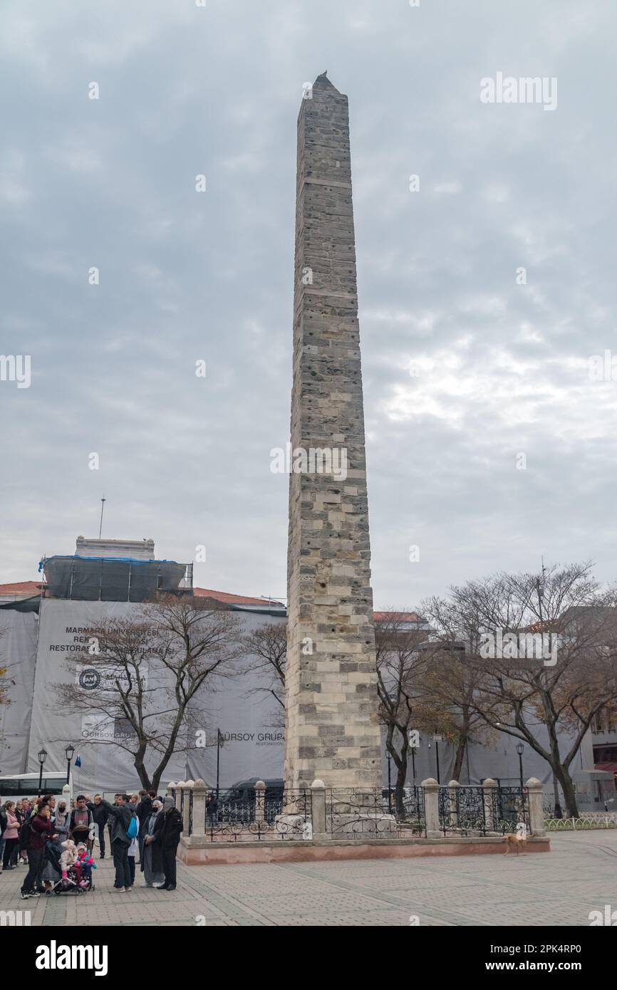 Istanbul, Turkey - December 10, 2022: The Walled Obelisk or Masonry ...