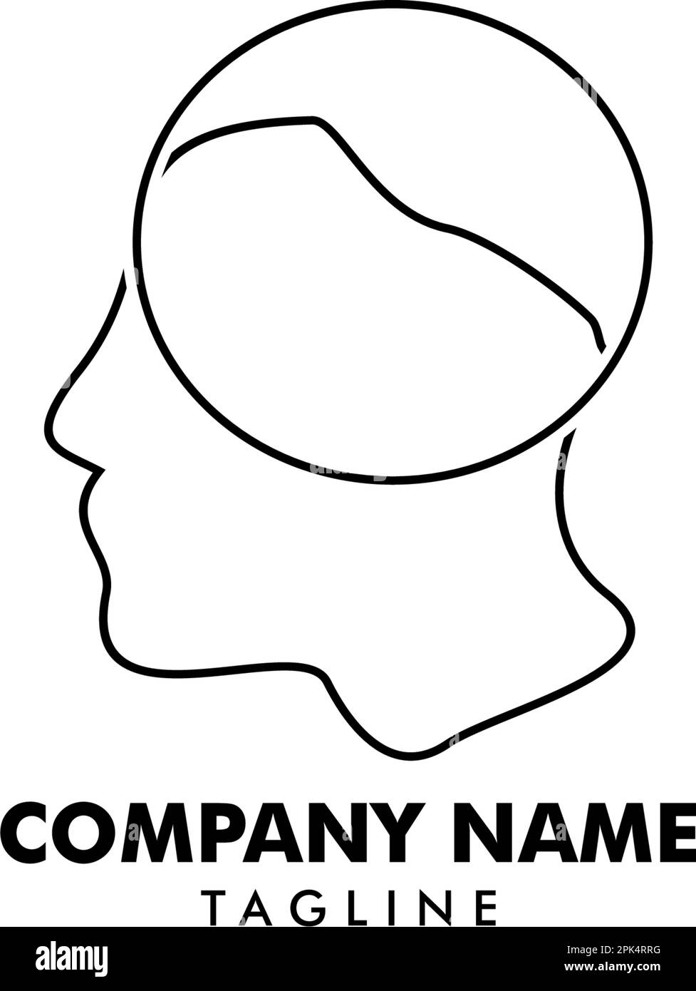 Head people art line logo design template Stock Vector Image & Art - Alamy