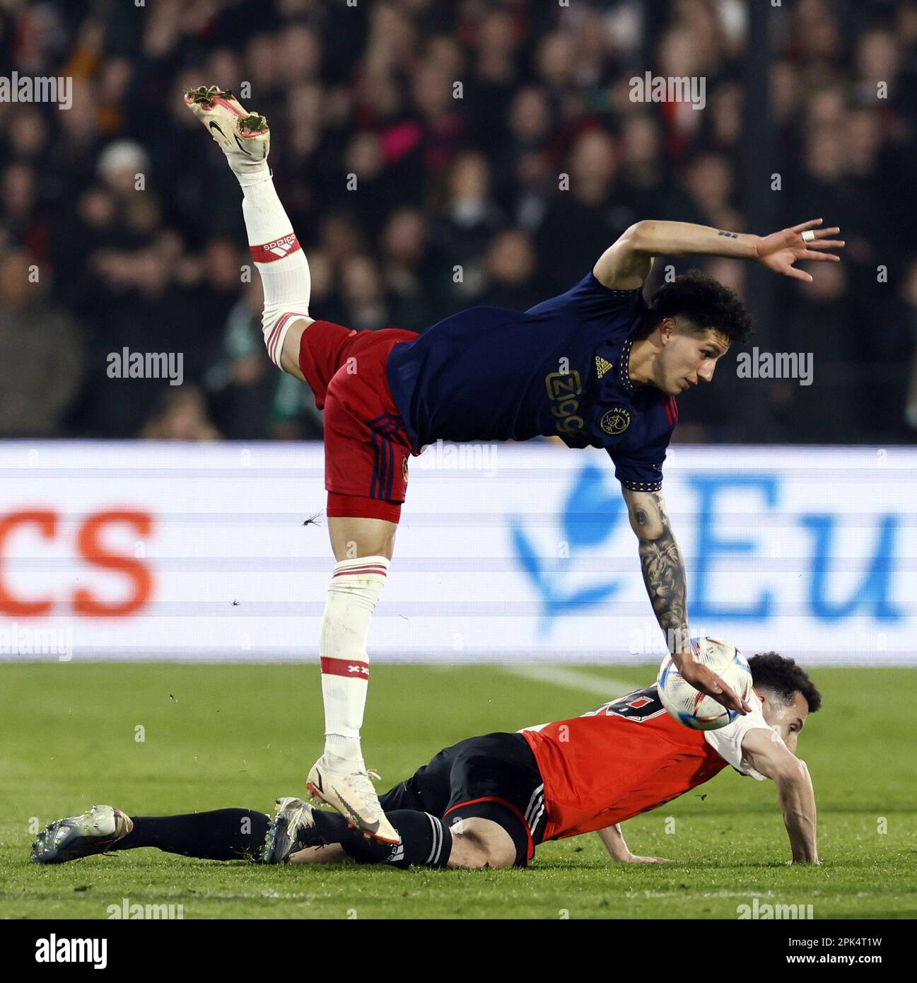 ROTTERDAM - (lr) Jorge Sanchez of Ajax, Oussama Idrissi of Feyenoord ...