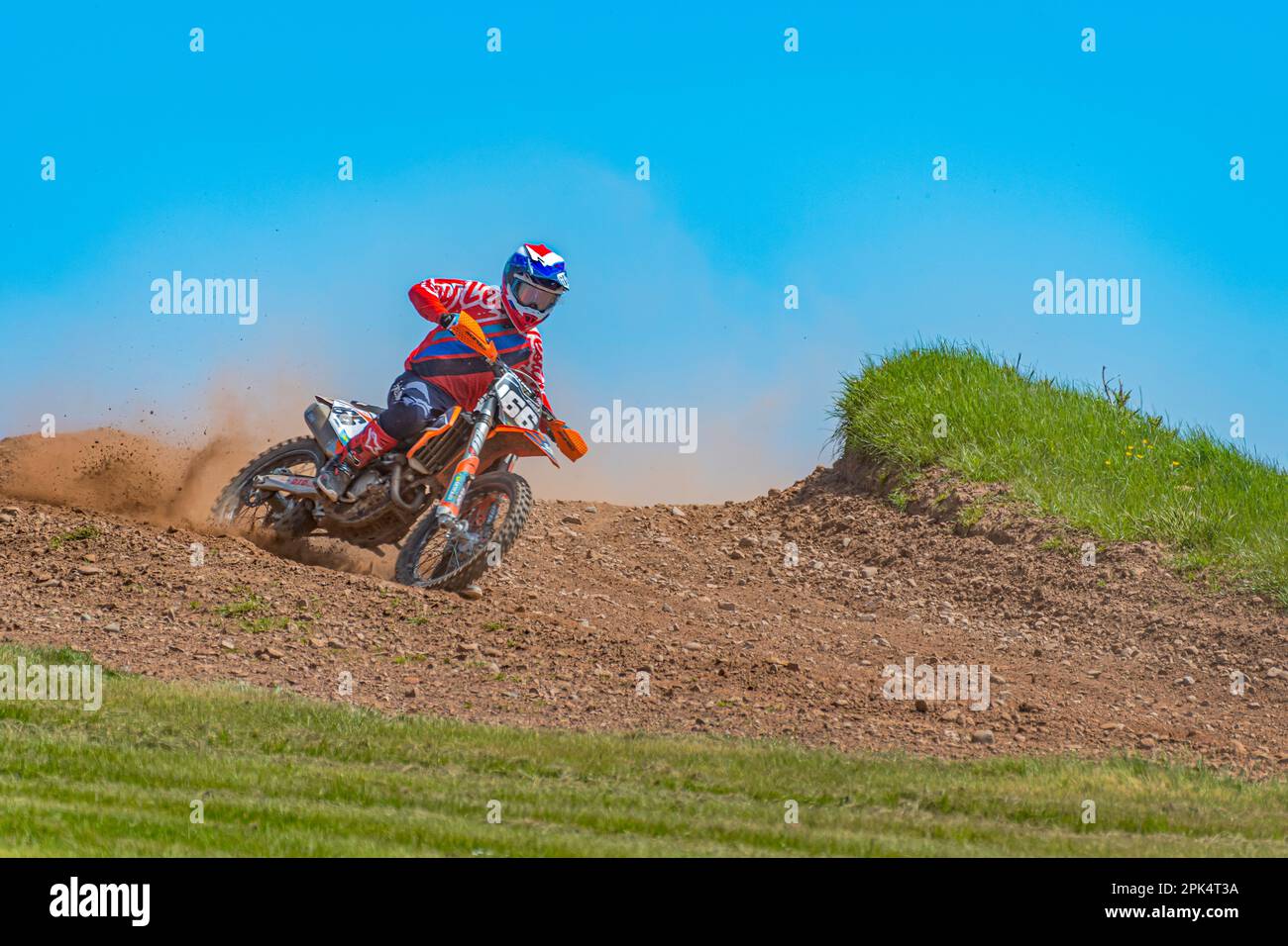 Racers at Duns Motocross track Stock Photo - Alamy