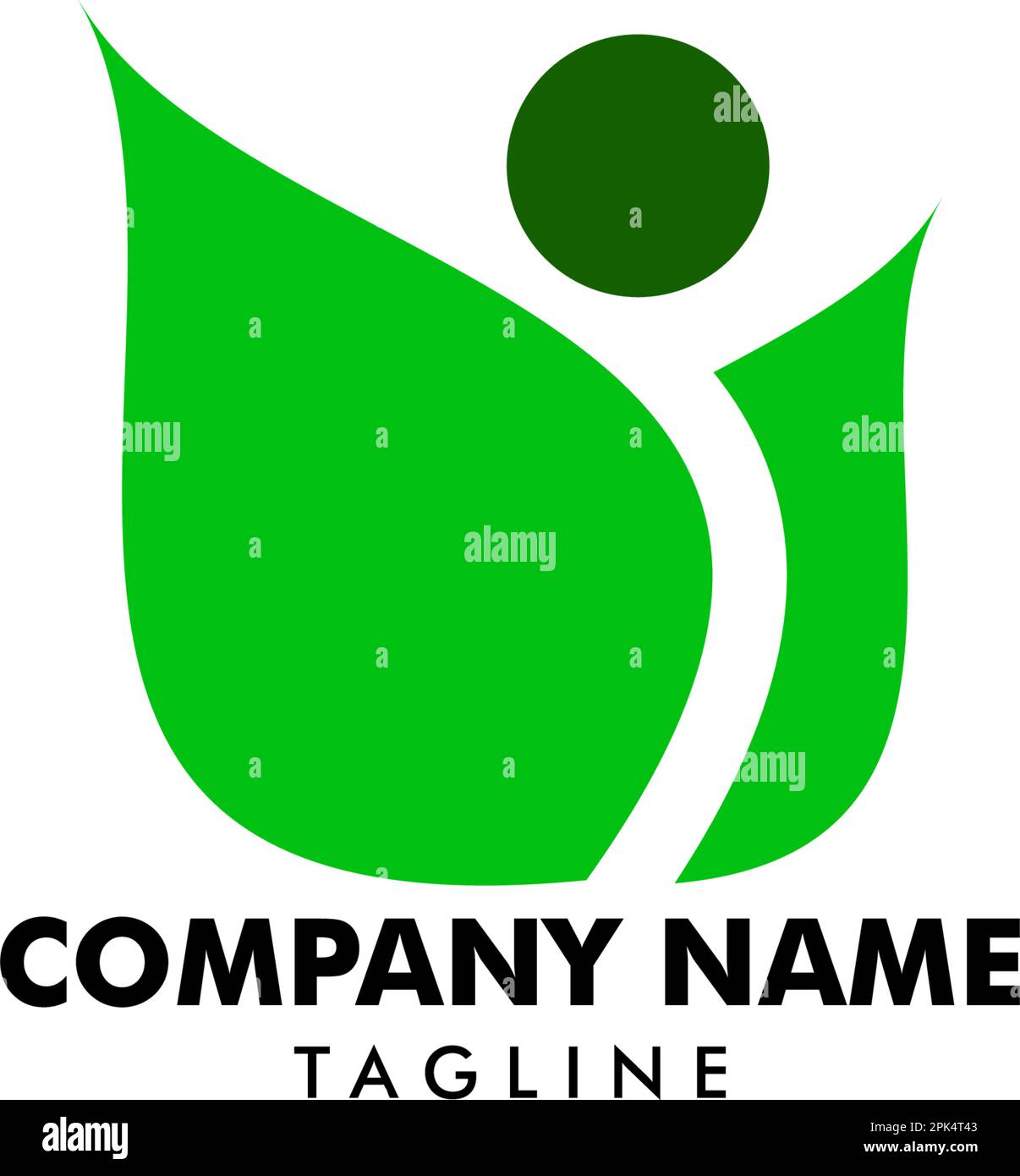 Human Leaf Logo Template Design Stock Vector Image & Art - Alamy