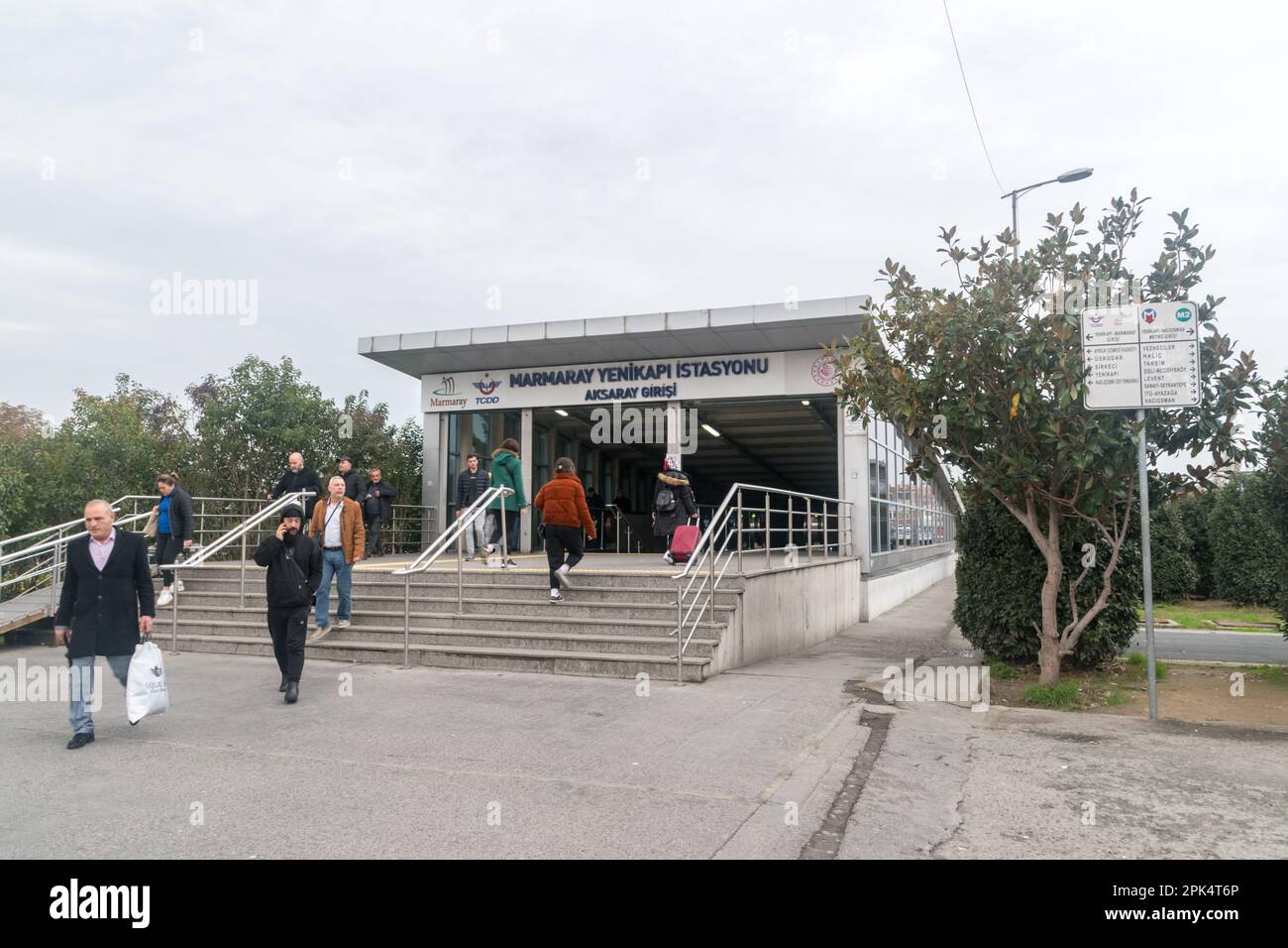 Istanbul, Turkey - December 10, 2022: Yenikapi Marmaray train, metro ...