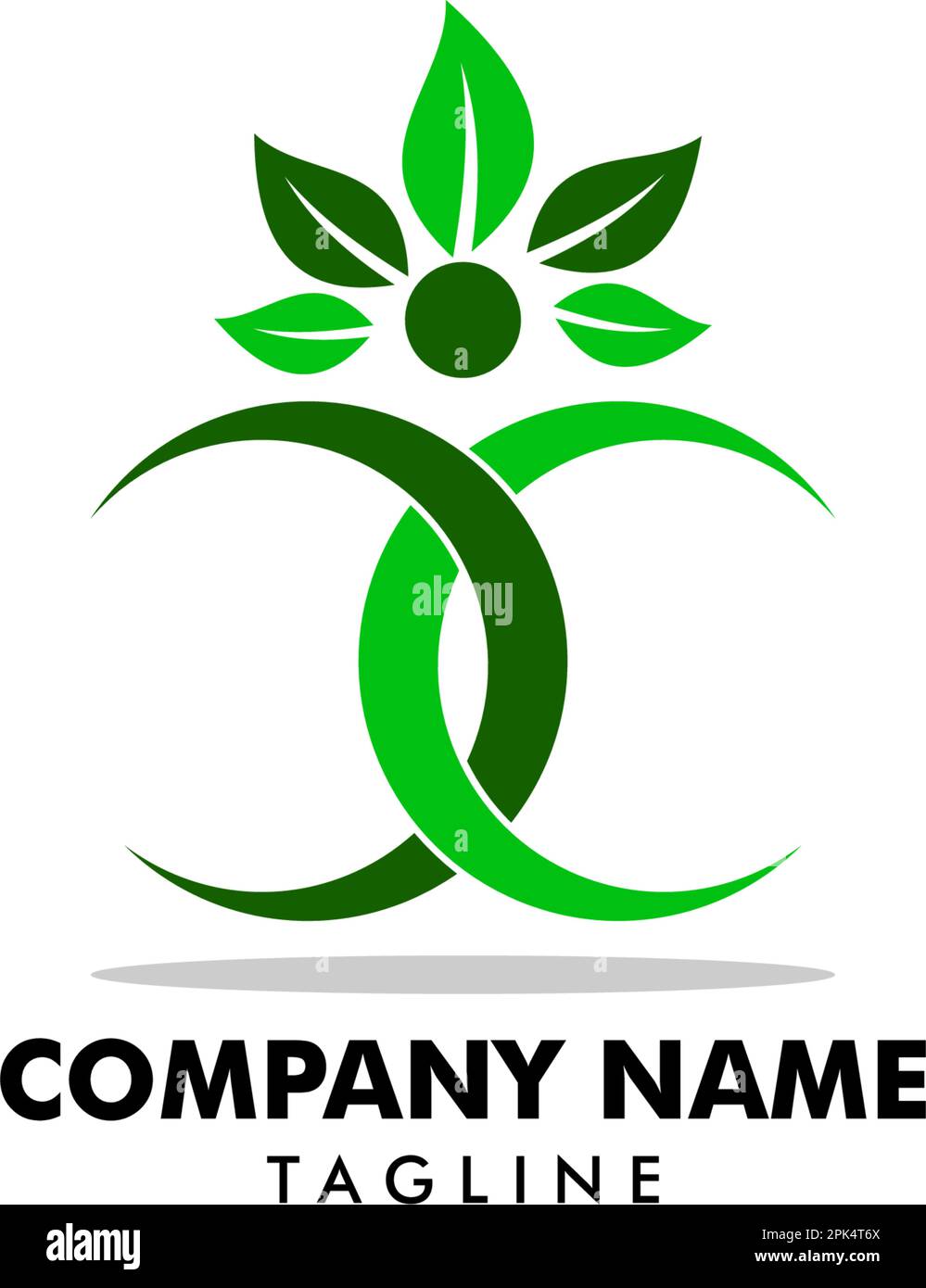 Human Leaf Logo Template Design Stock Vector Image & Art - Alamy