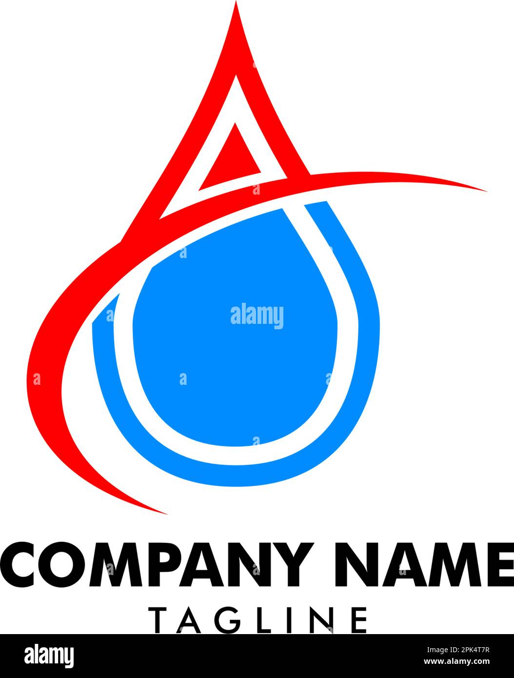 Flame and Water Logo Design, Plumbing and Heating Logo Design Template ...