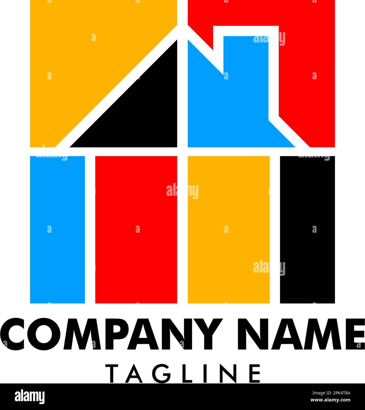 House square logo template hi-res stock photography and images - Alamy