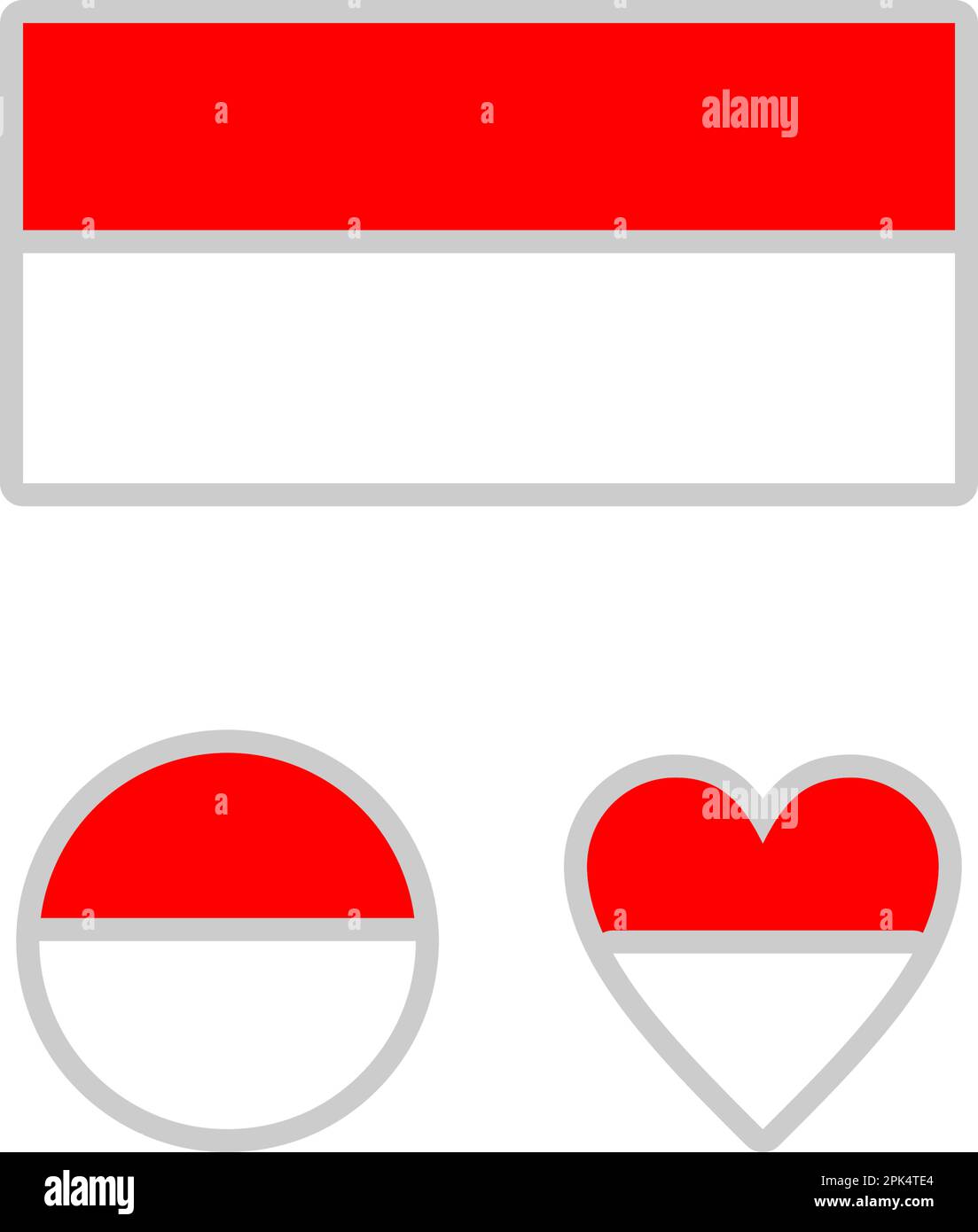 Indonesia flag vector illustration on a white background Stock Vector ...