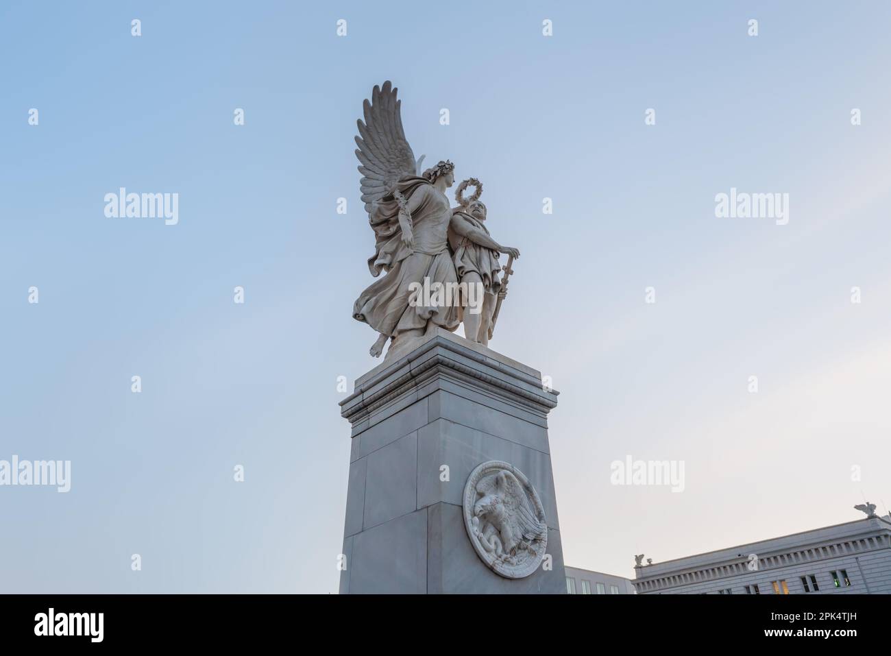 Nike crowns the hero Sculpture at Schlossbrucke Bridge - Berlin ...