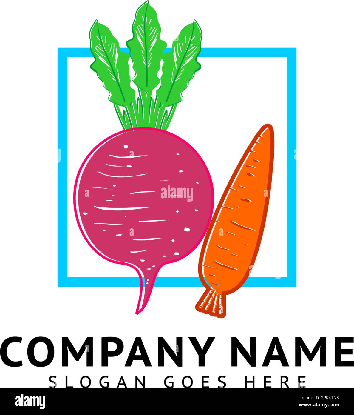 Carrot with Beetroot Logo Design Vector Template Stock Vector Image ...