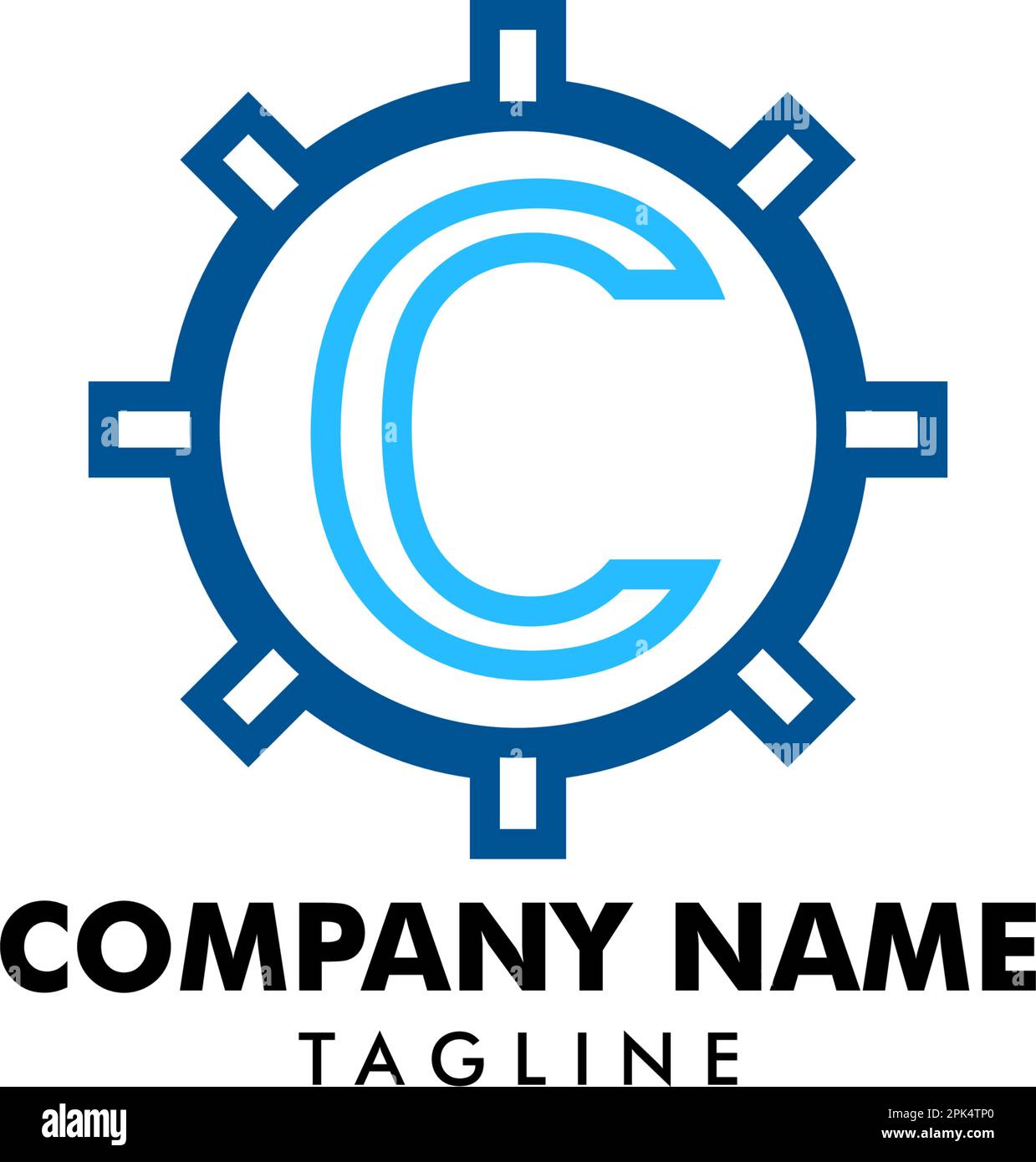 C letter gear icon design vector hi-res stock photography and images ...