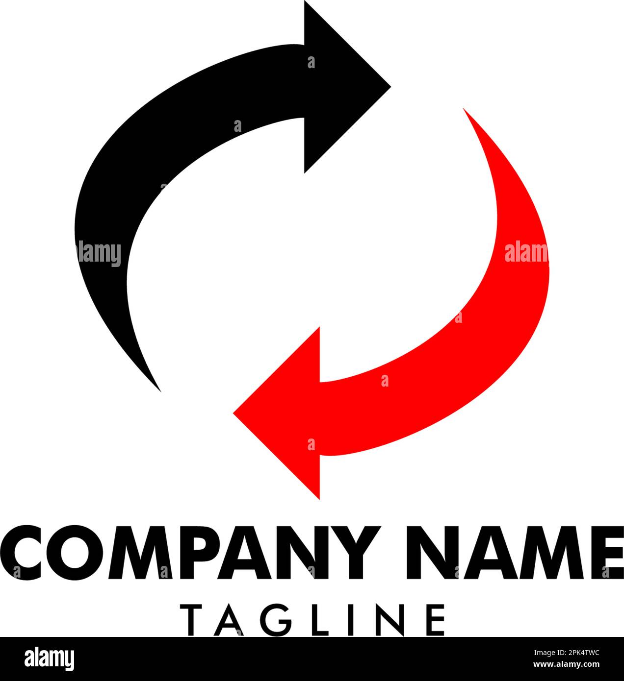 Circle Arrow Logo Template Vector Design Stock Vector Image & Art - Alamy