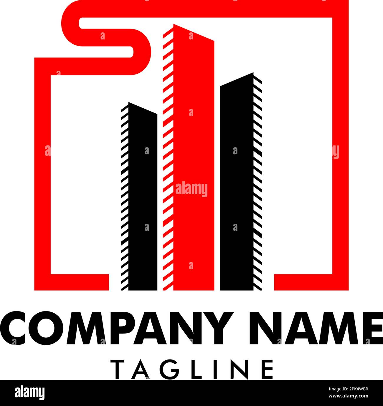 Modern letter skyscraper icon Cut Out Stock Images & Pictures - Alamy