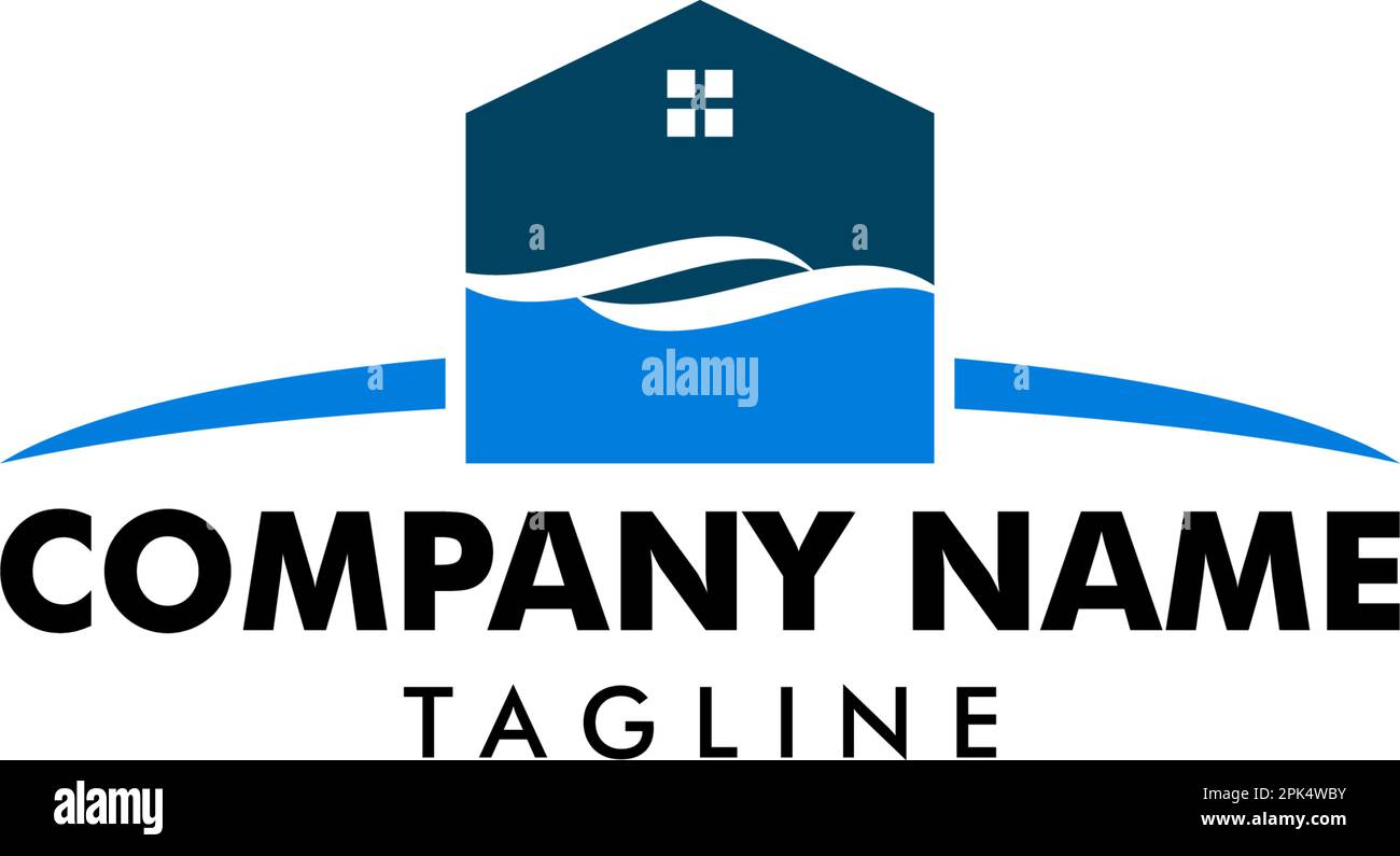 Beach house logo design template Stock Vector Image & Art - Alamy